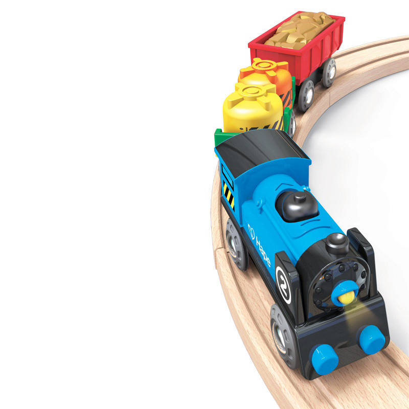 Train de marchandises à piles - Accessoires pour circuits de train en bois