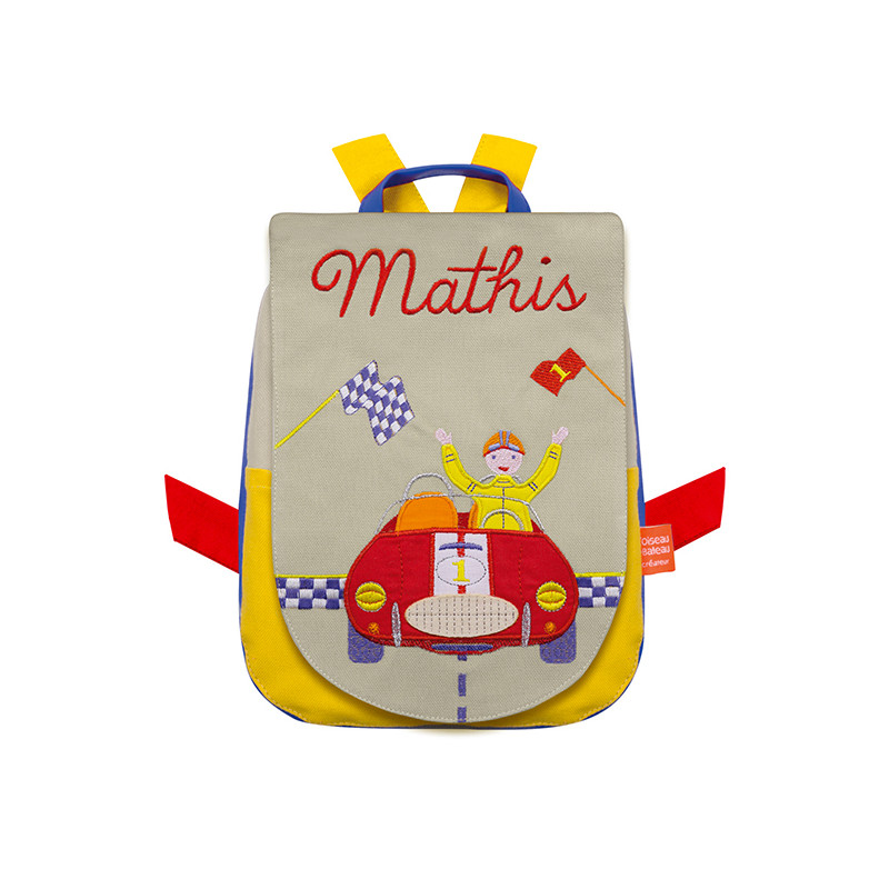 Sac à dos avec prénom brodé - Bolide
