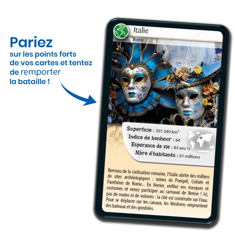 Les pays du monde - Défis nature - Jeu de cartes