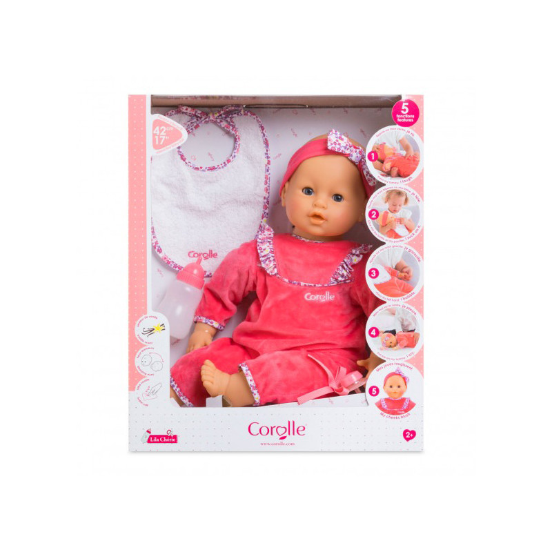 Lila Chérie - Mon Grand Poupon 42cm (5 fonctions + 3 accessoires)
