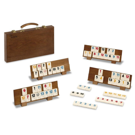 Classic wooden rummy