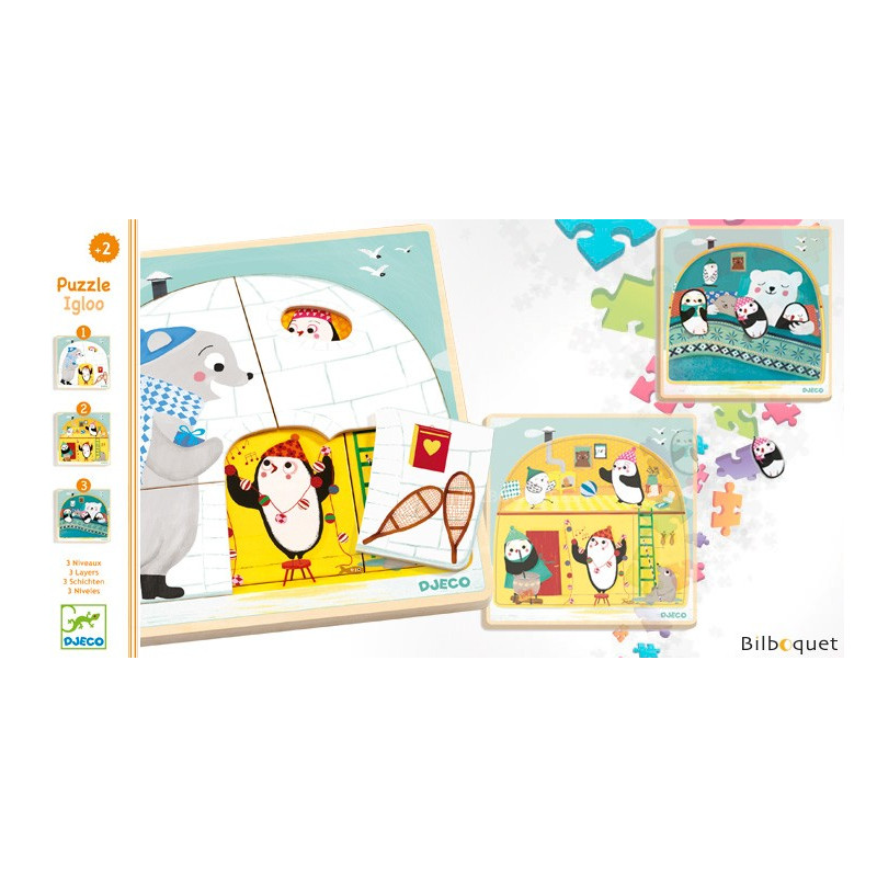 Igloo puzzle 3 niveaux