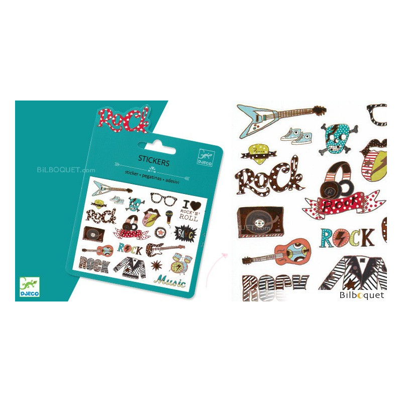 Mini pochette stickers - Pop Rock